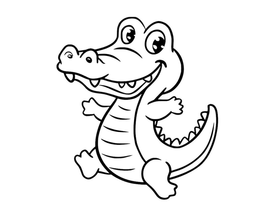 SVG - Cute Alligator - Digital Download - Cutting File - Etsy Canada