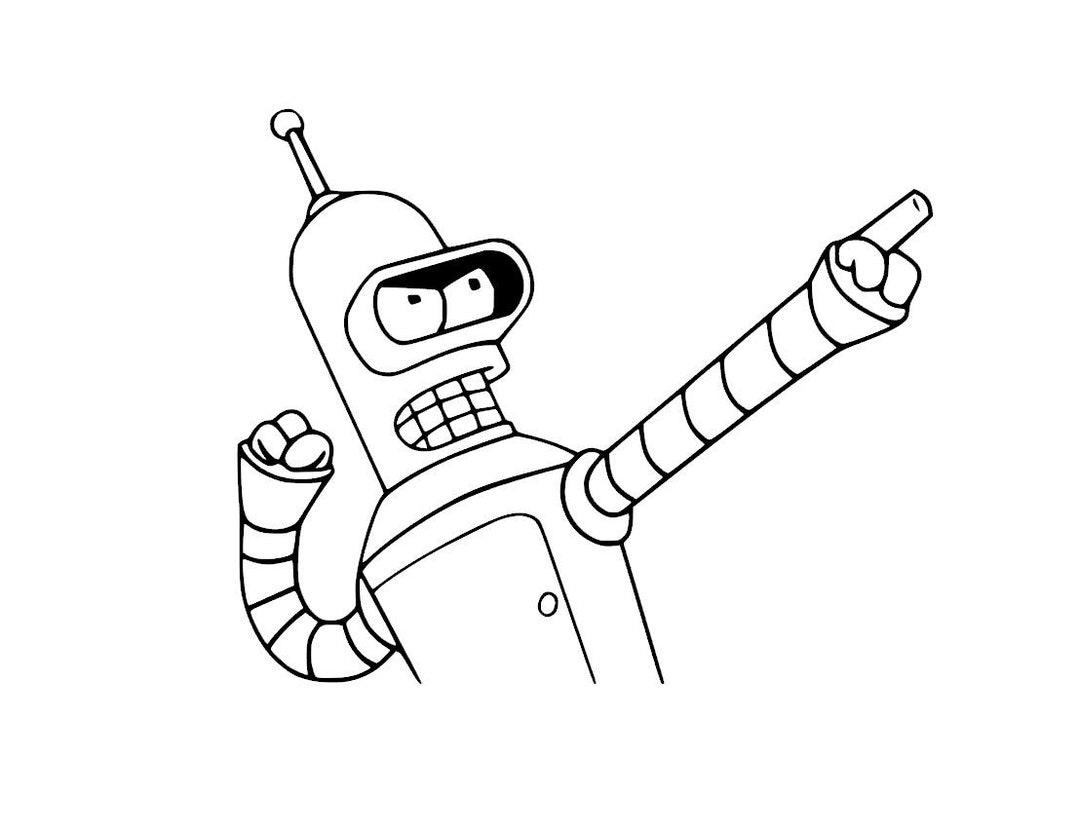 SVG - Bender - Futurama - Digital Download - Cutting File - Etsy