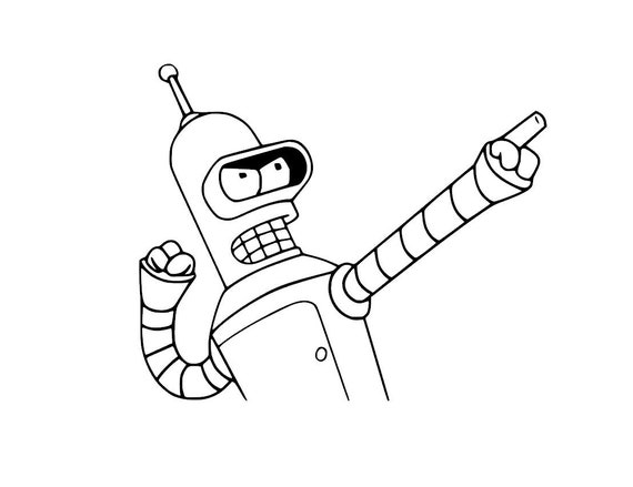 Bender Coloring Pages