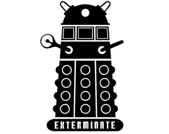 Soft Dalek, Warm Dalek, Dr Who, Fanart, Exterminate,digital, Cricut,eps ...