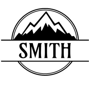 SVG - Mountain Monogram - Split Name Frame - Digital Download - Cutting ...