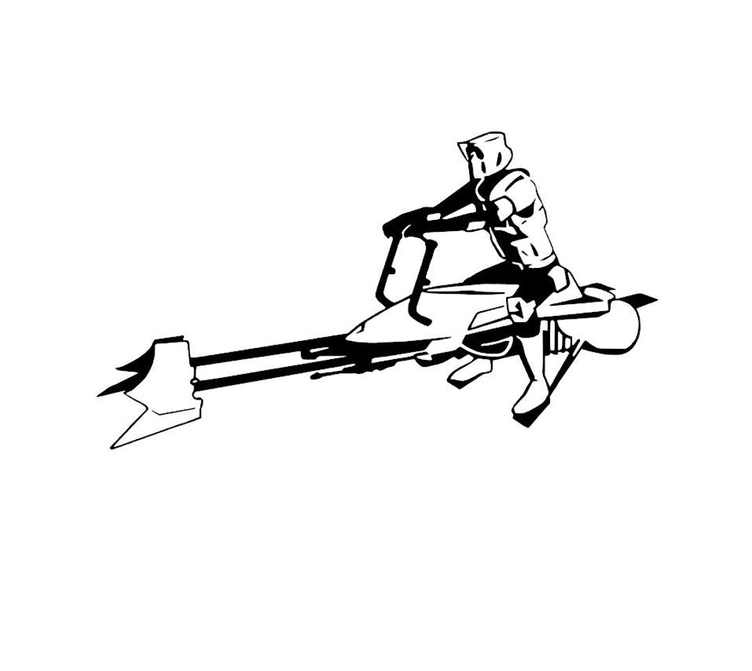 SVG - Speeder Bike Scout Trooper - Star Wars - Endor - Return of the ...