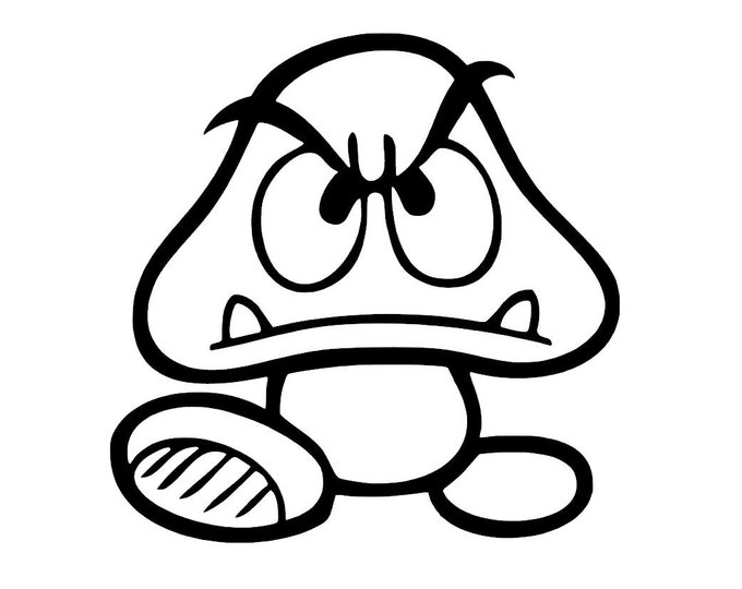 Goomba Mario SVG for Craft Machines Cricut Cameo Silhouette - Etsy Canada