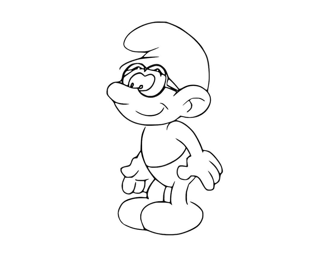 SVG - Brainy Smurf - Digital Download - Cutting File - Etsy