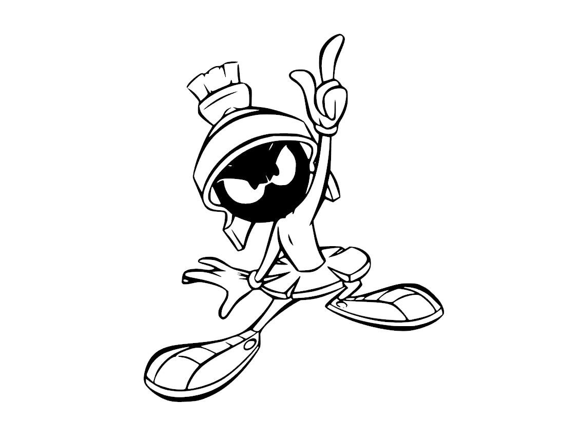 Marvin The Martian Outline