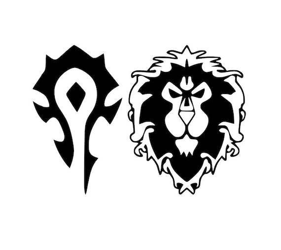 World Of Warcraft Alliance Logo Black And White