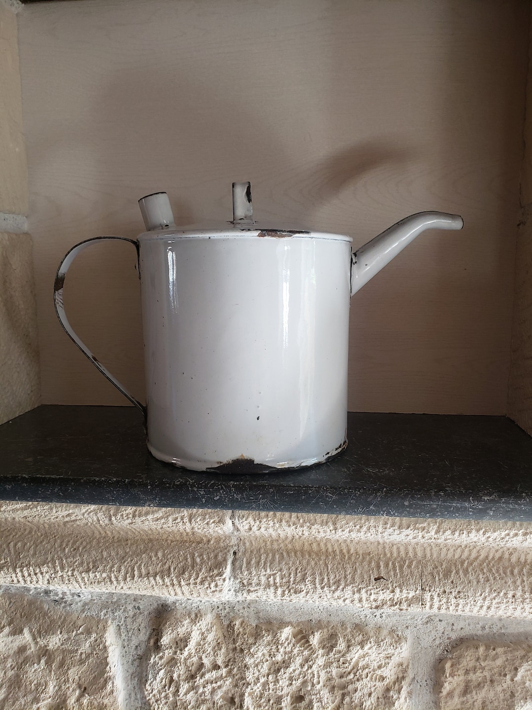 Old Enamelled Sheet Metal Oil Lamp Oil Can - Etsy