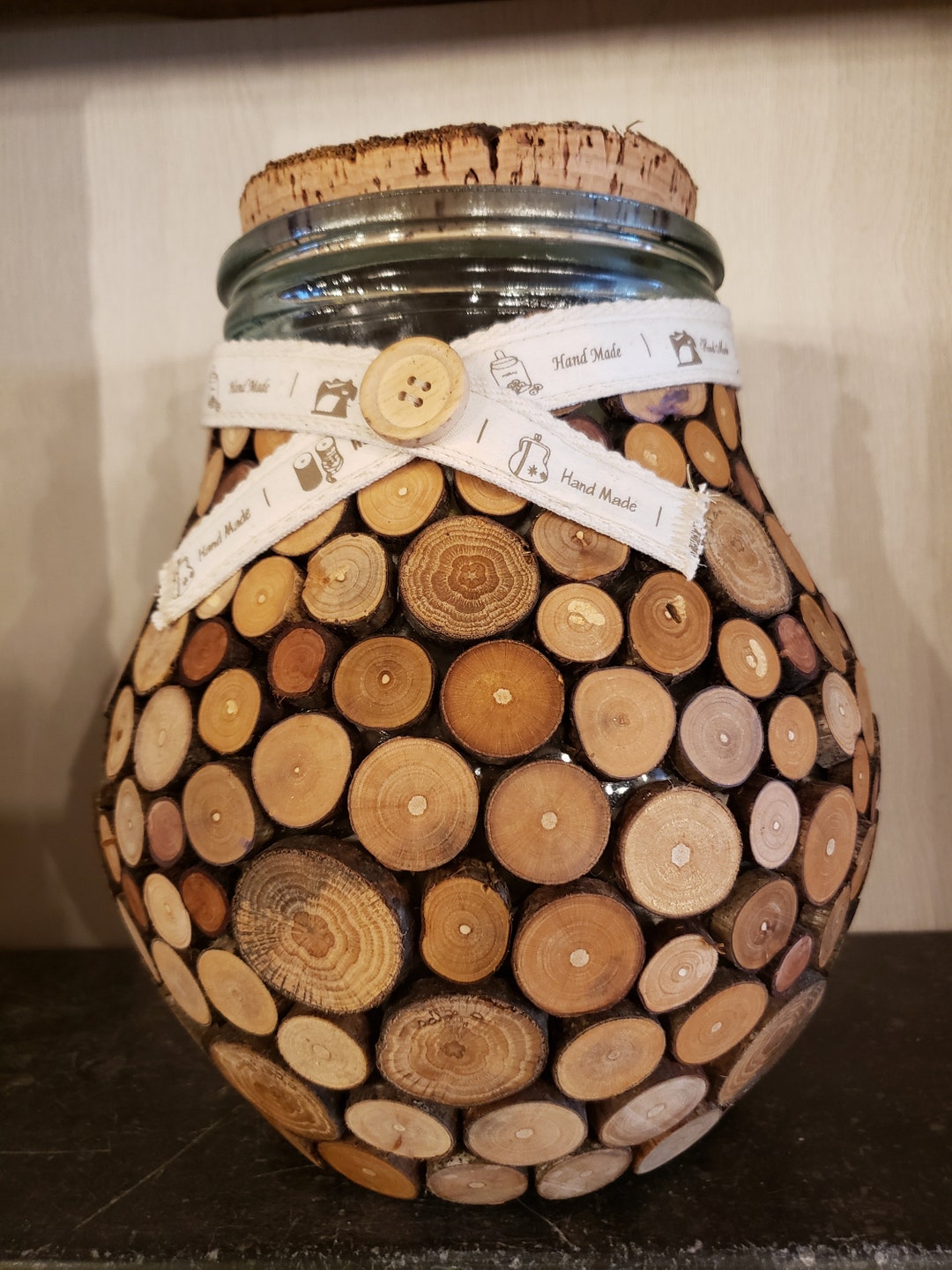 Old Jar Transformed Into a Wooden Candy Box - Etsy