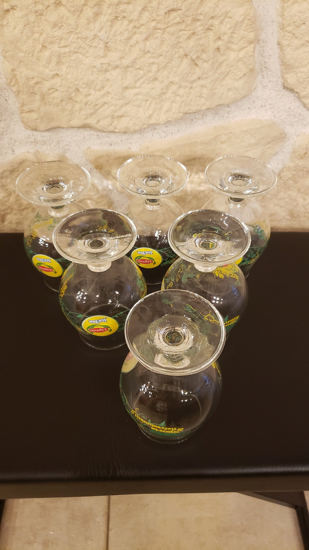 6 Glasses Lipton Ice Tea 30 Years - Etsy