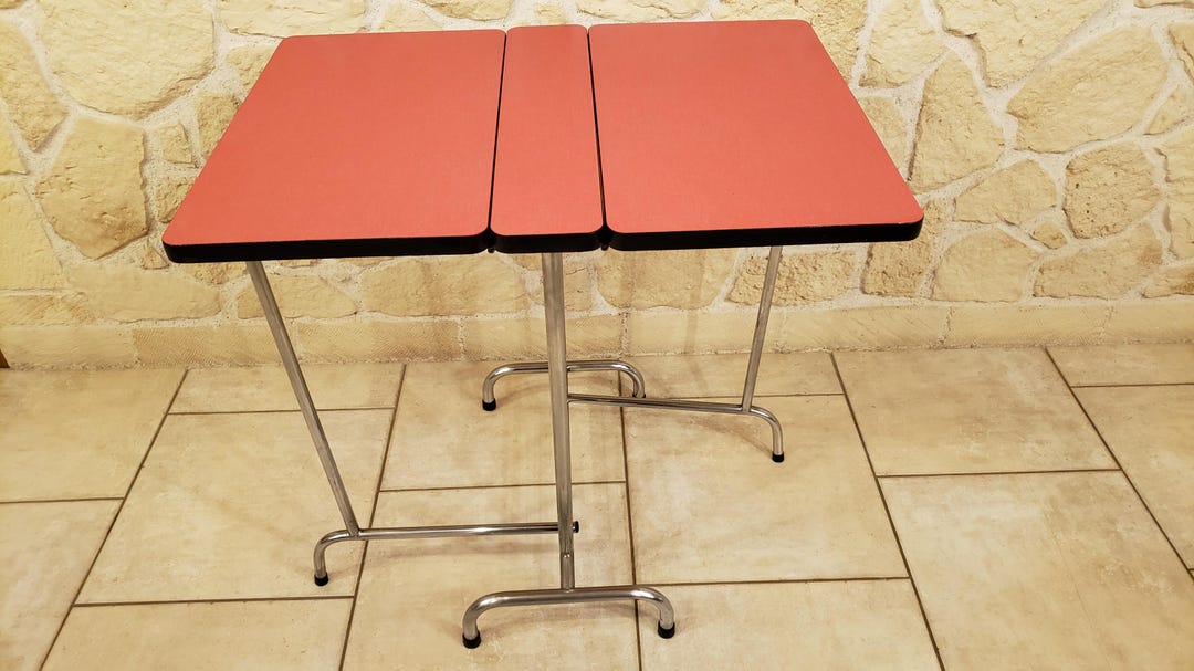 Vintage Red Formica Folding Table - Etsy