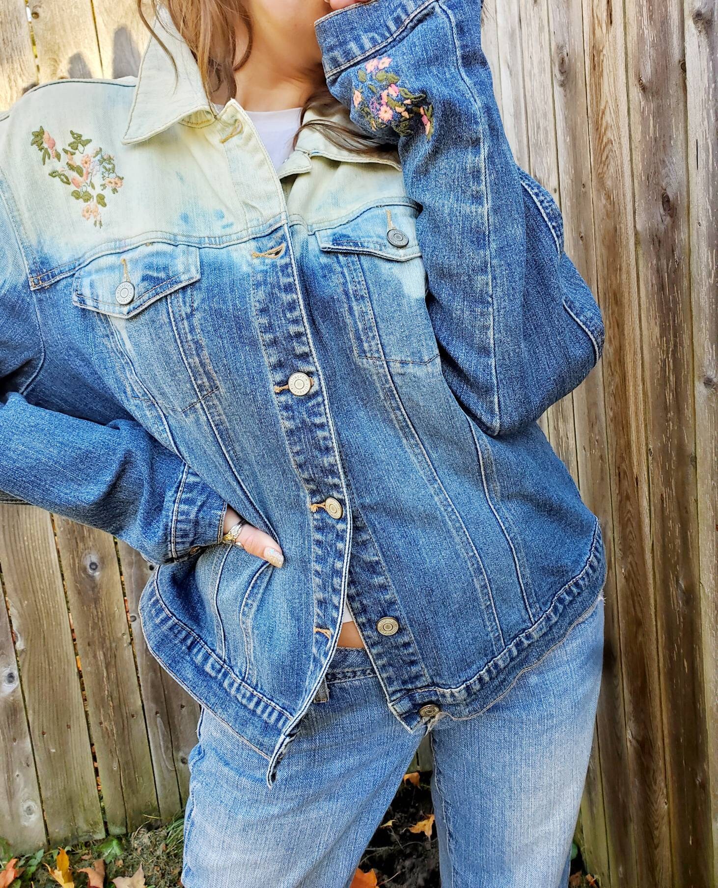 Bleached Denim Jacket Outfit