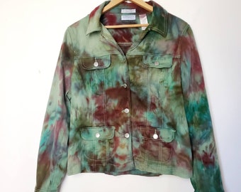 Tie Dye Denim Jacket - Etsy