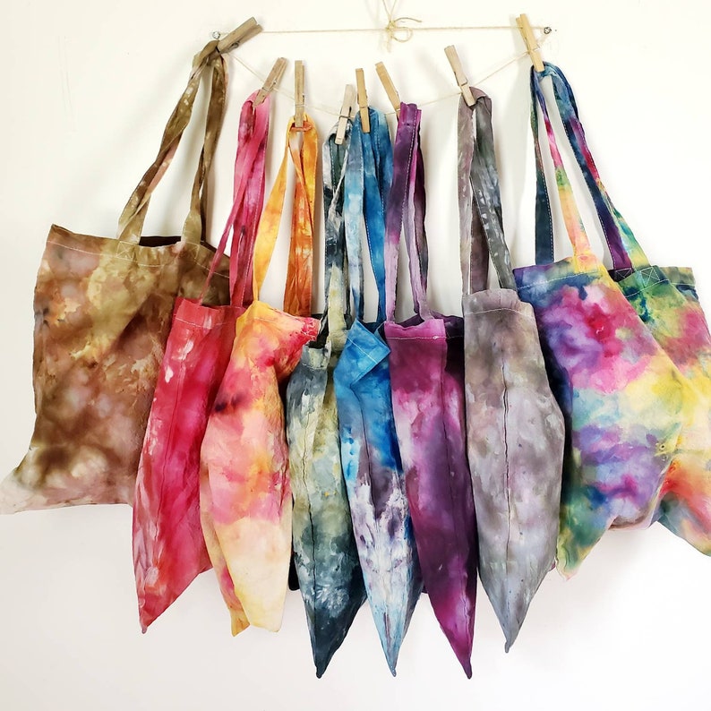Tie Dye Tote Bags Hand Dyed Cotton or Canvas Shopping Bag - Etsy