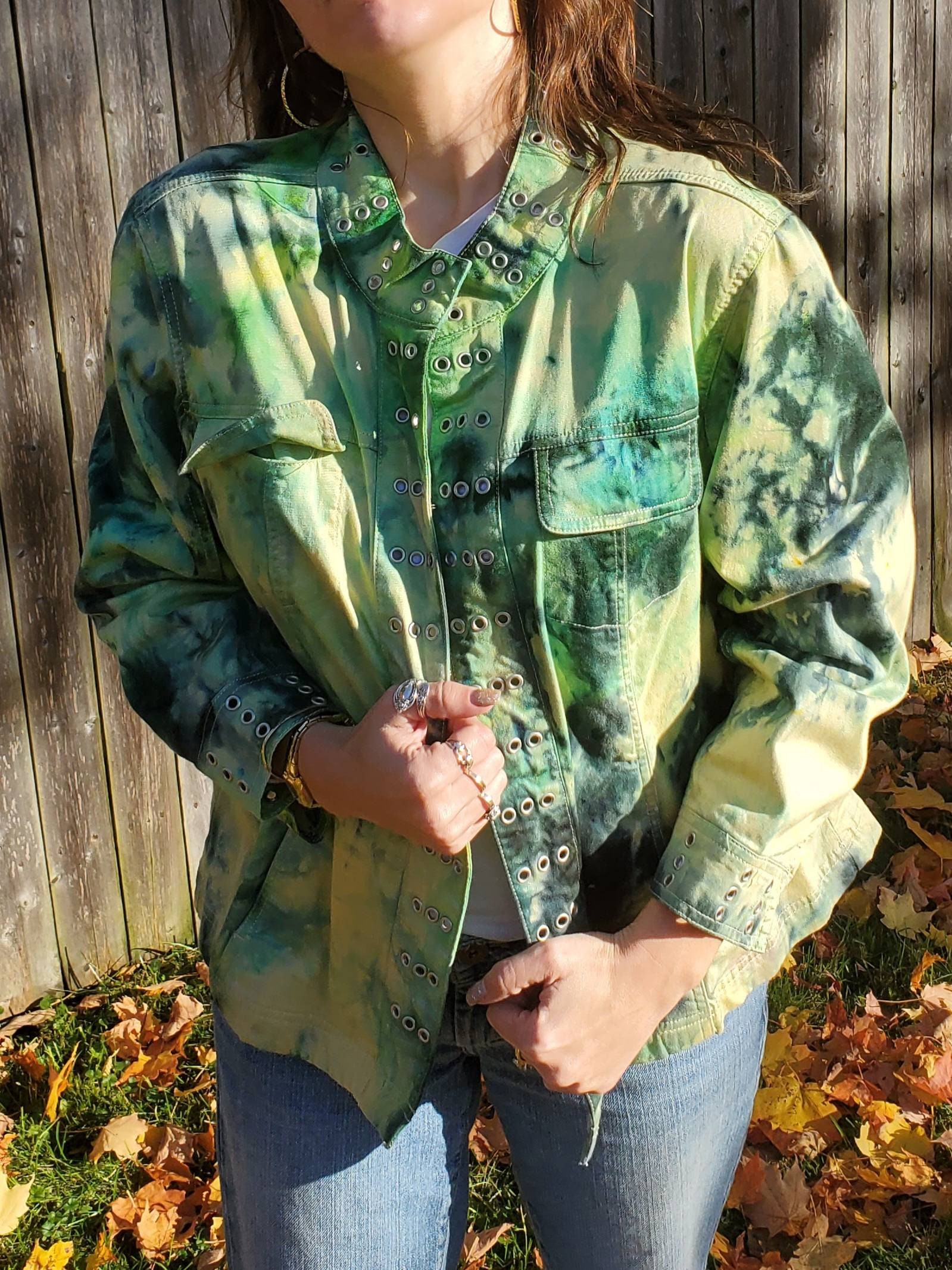 Tie Dye Jacketice Dyed Denim Jacket Women's Hand Dyed - Etsy