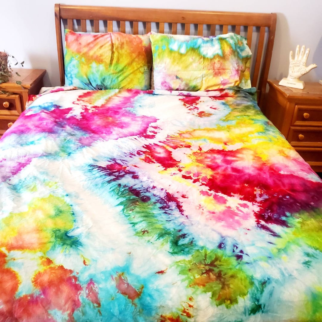 Tie Dye Bedding, Tie Dye Sheets, Tie Dye Duvet, Tie Dye Pillowcases ...