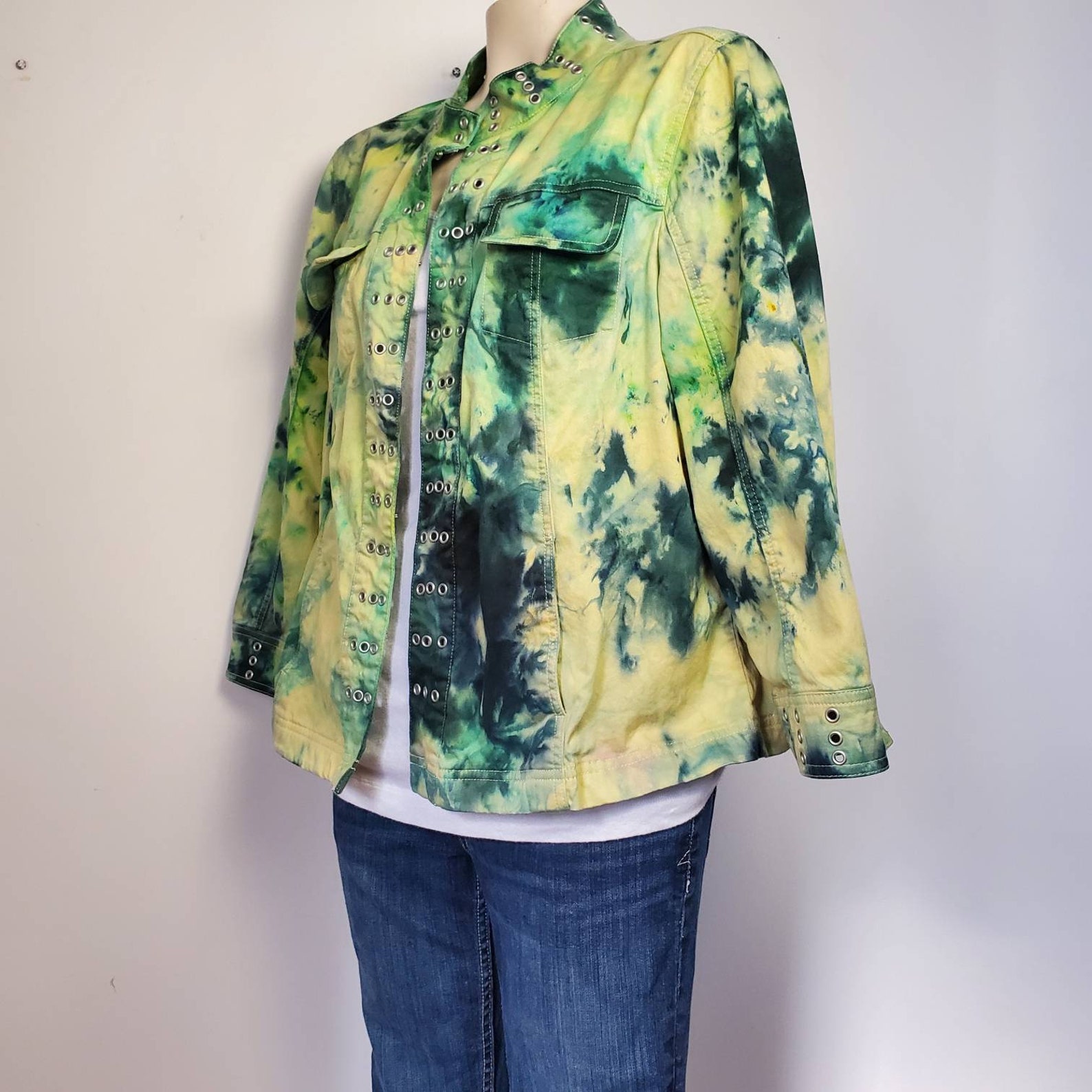 Tie Dye Jacketice Dyed Denim Jacket Women's Hand Dyed - Etsy