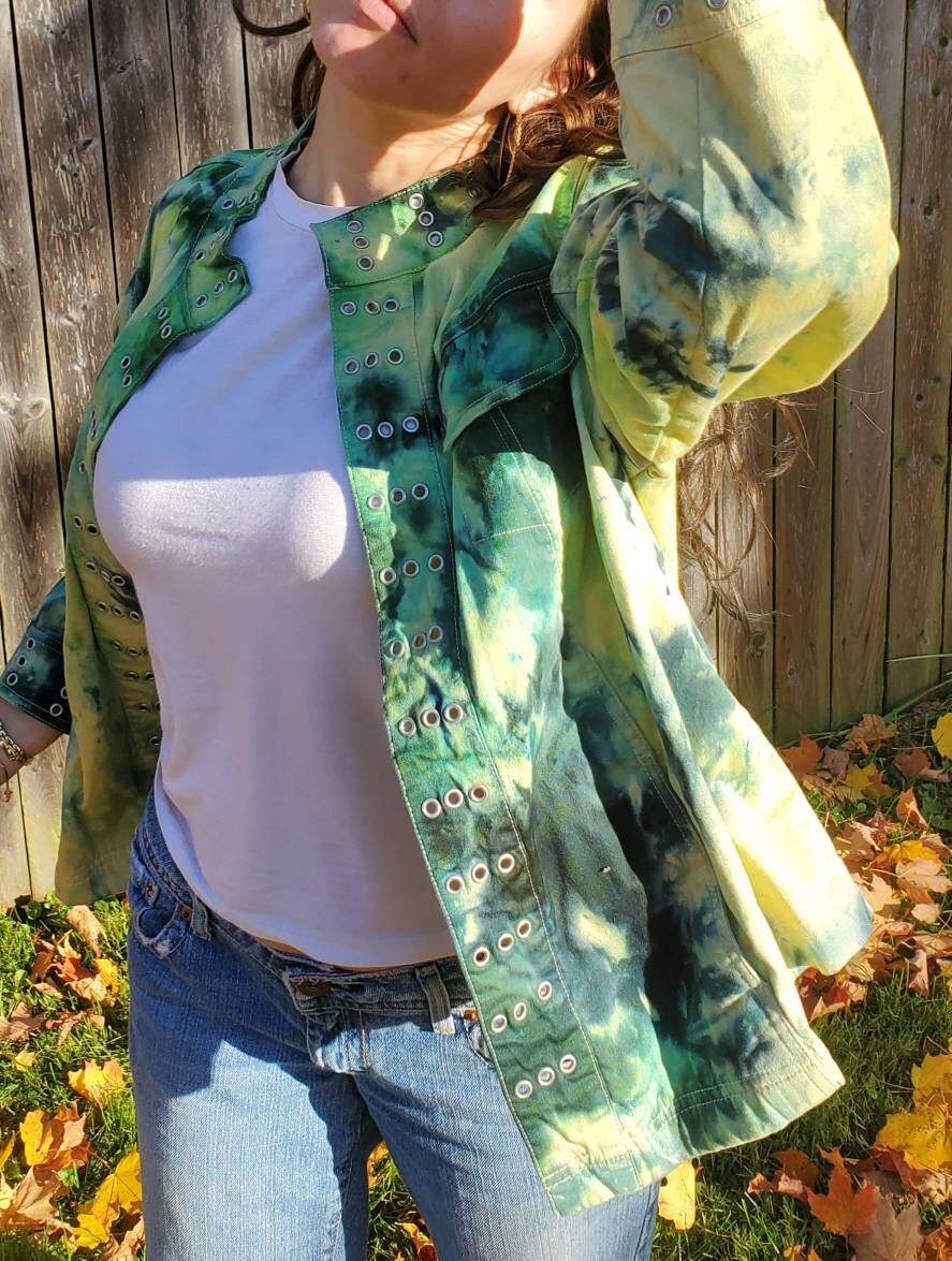 Tie Dye Jacketice Dyed Denim Jacket Women's Hand Dyed - Etsy