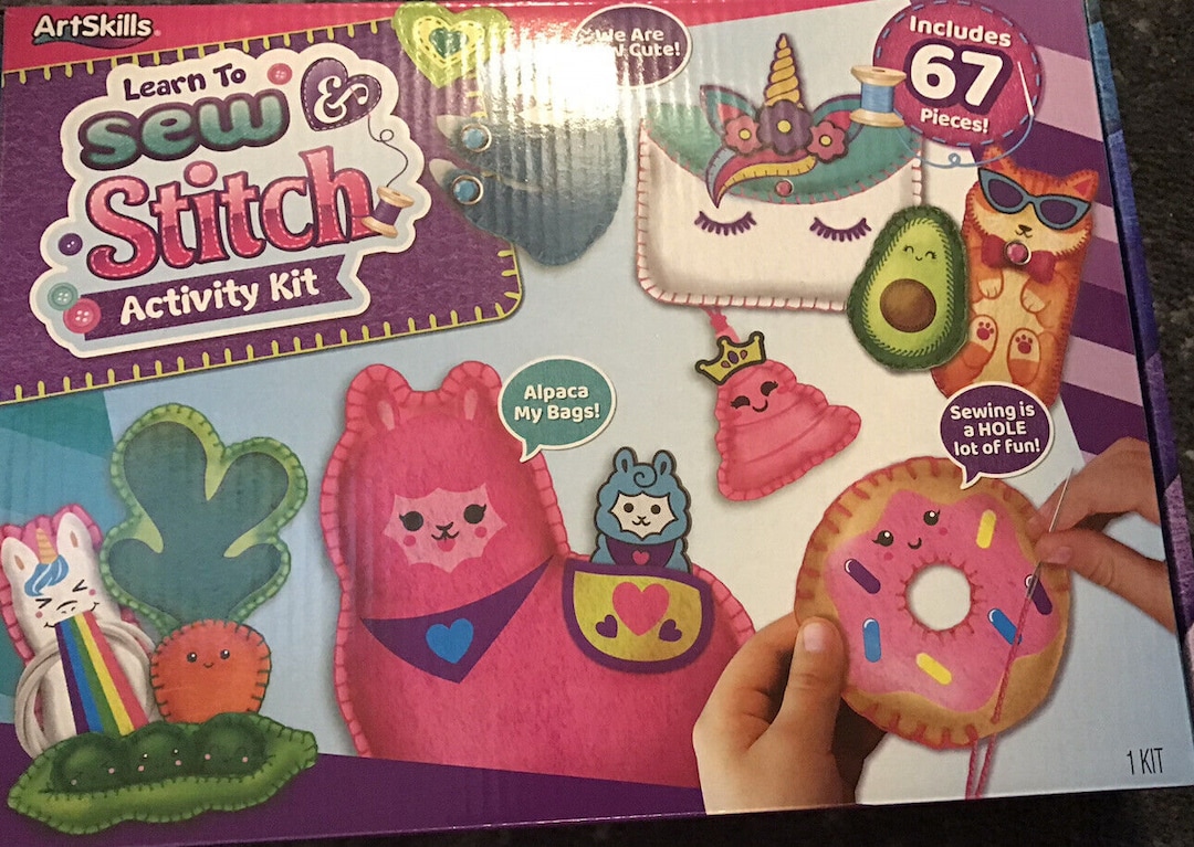 Kids Learn to Sew and Stitch Activity Kit 10 Projects New in Box - Etsy