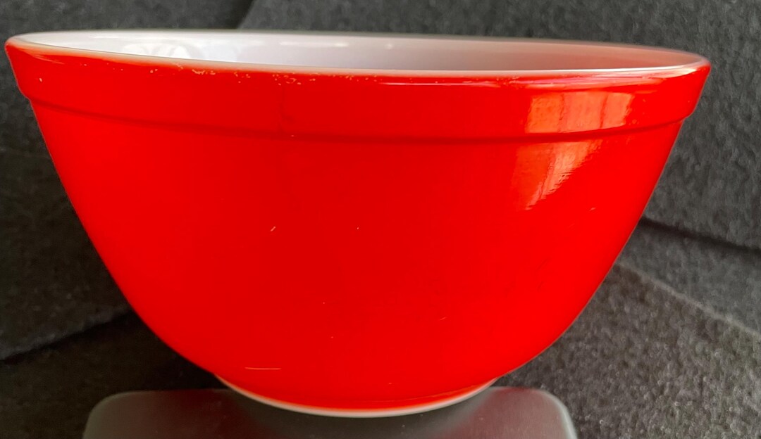 Ships Free Vtg Pyrex Friendship Red Mixing Bowl #402 Pyrex Poppy Red ...