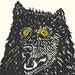 Wolf Lino Cut Linoprint Art Print - Etsy UK