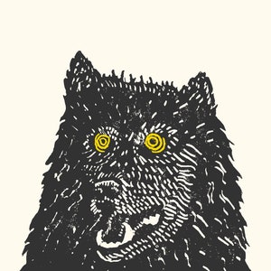 Wolf Lino Cut Linoprint Art Print - Etsy UK