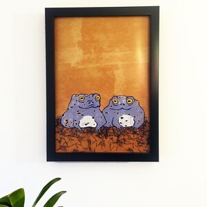 Two Fat Toads Art Print - Etsy
