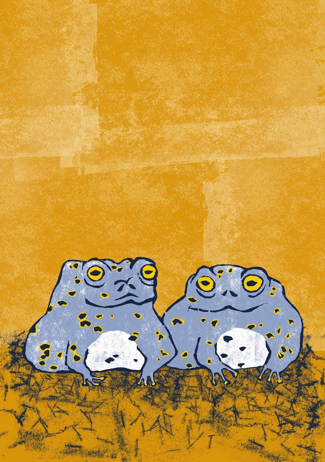 Two Fat Toads Art Print - Etsy
