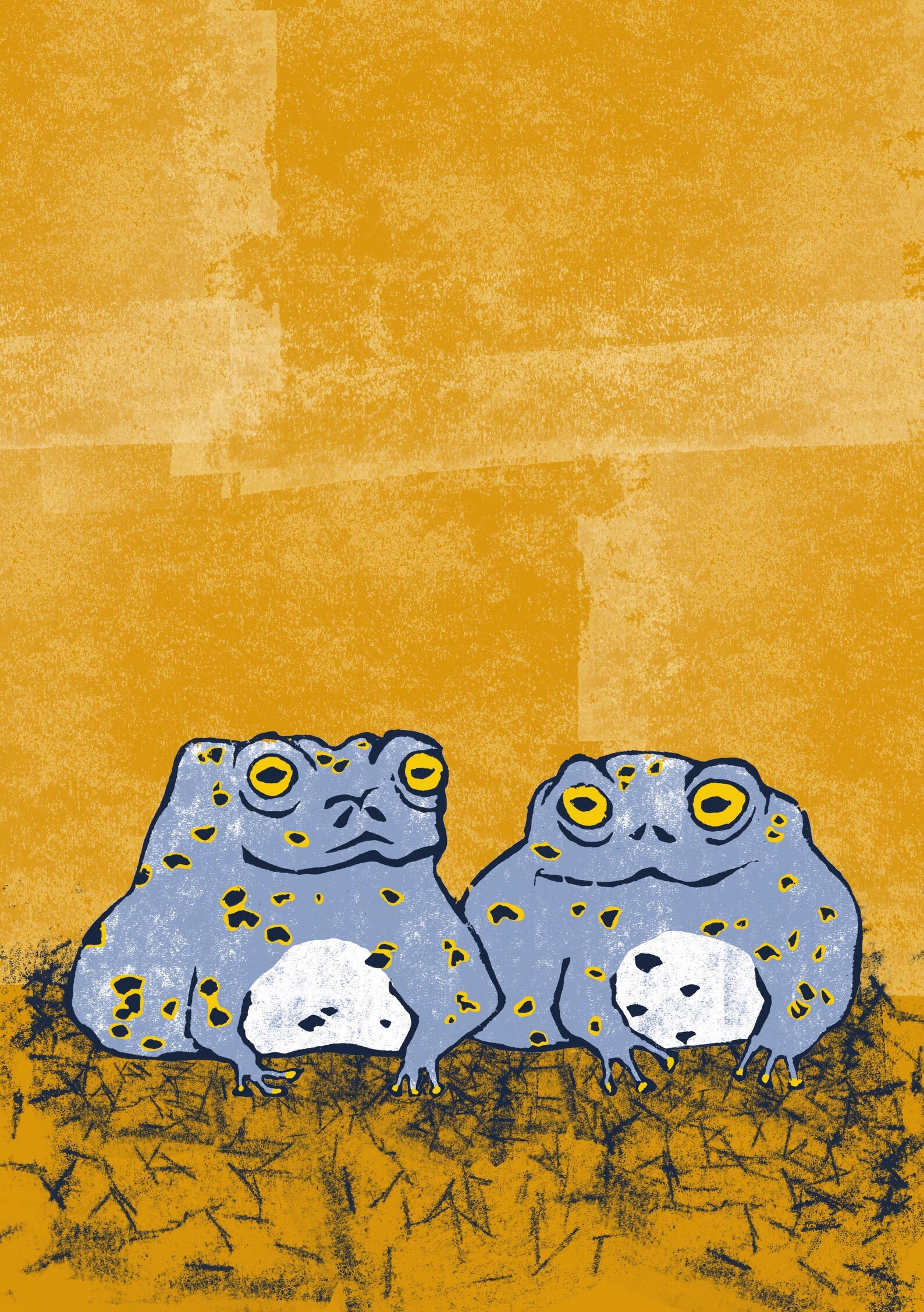 Two Fat Toads Art Print - Etsy