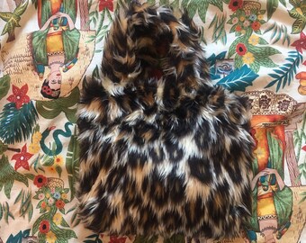 Fluffy Leopard Bag - Etsy