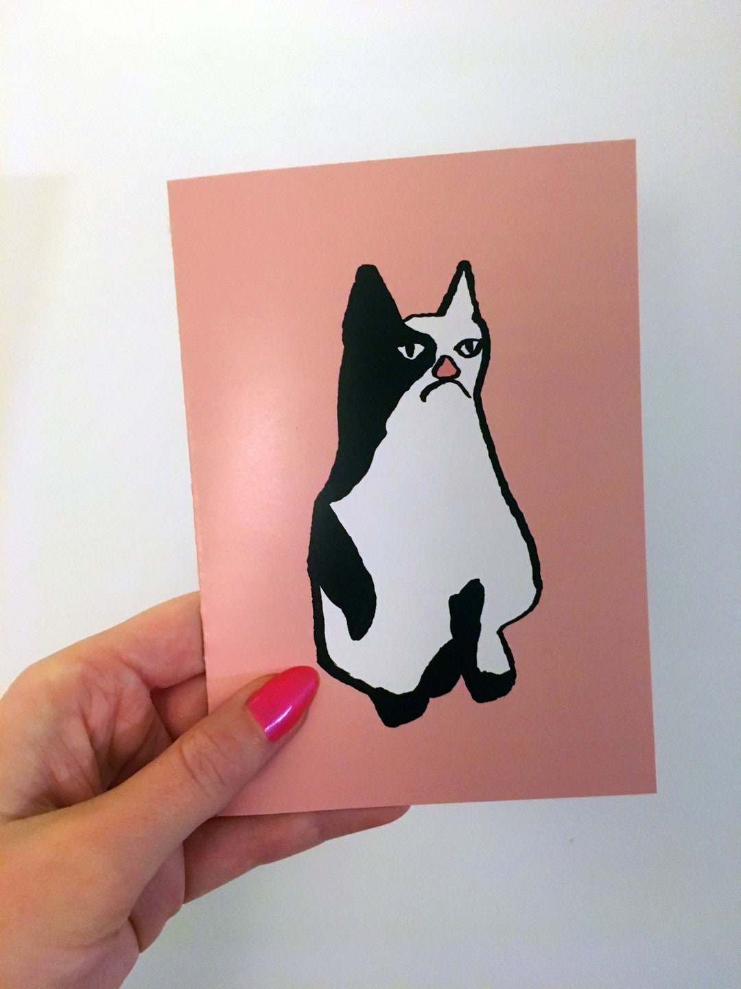 Grumpy Cat Greetings Card - Etsy