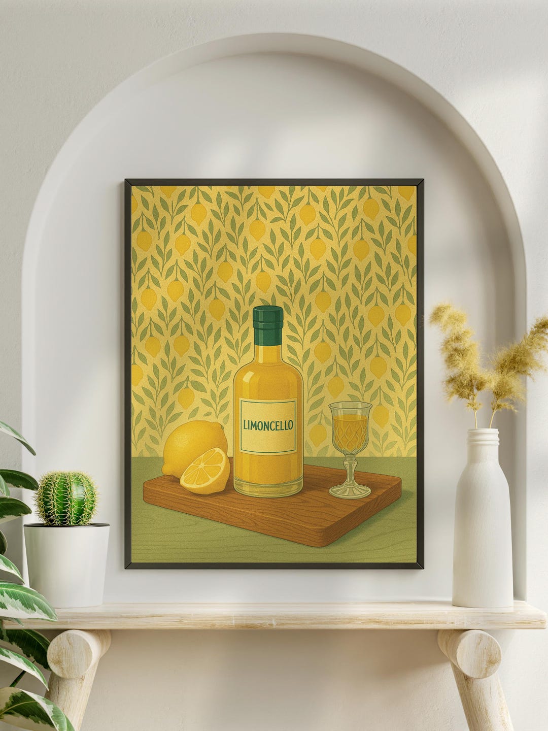 Limoncello Art Print – Kitchen Wall Decor | Lemon Liquor Poster ...