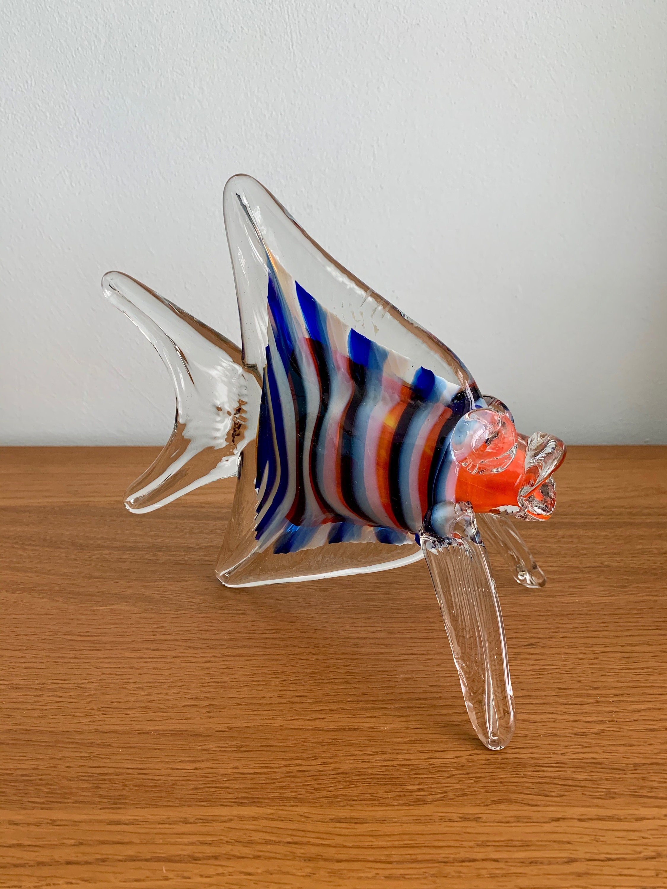 Vintage Murano Angel Fish Glass Sculpture - Etsy Denmark