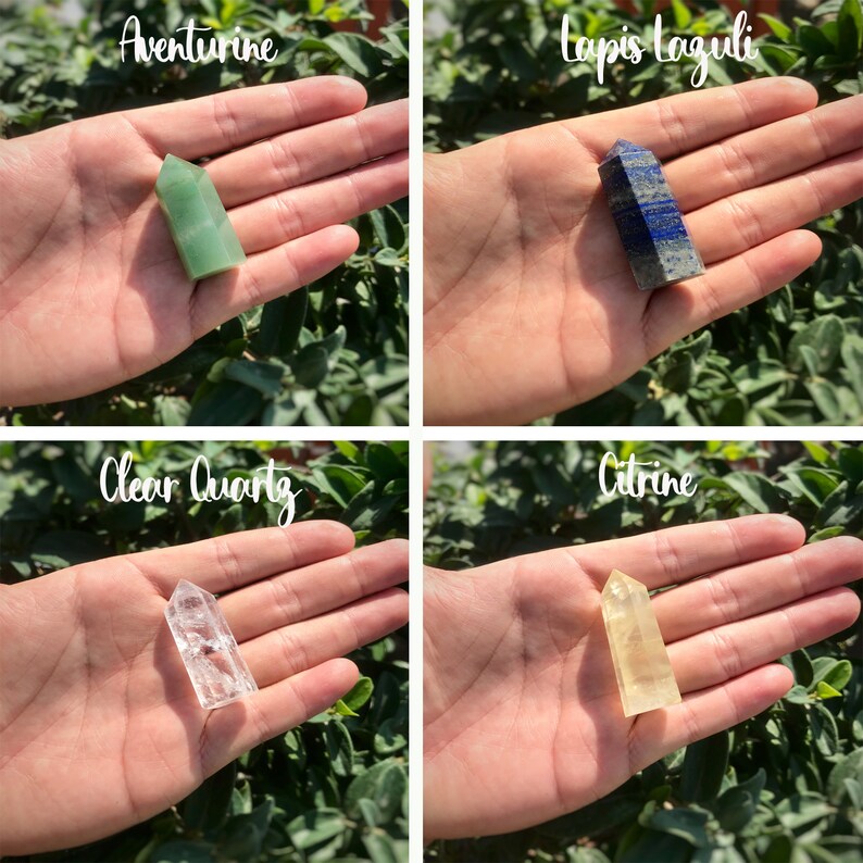 Beginner Crystal Tower Set Natural Real Point With Wooden - Etsy