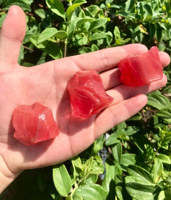 Raw Watermelon Crystal Chunk Stones Rough Pink Undrilled - Etsy