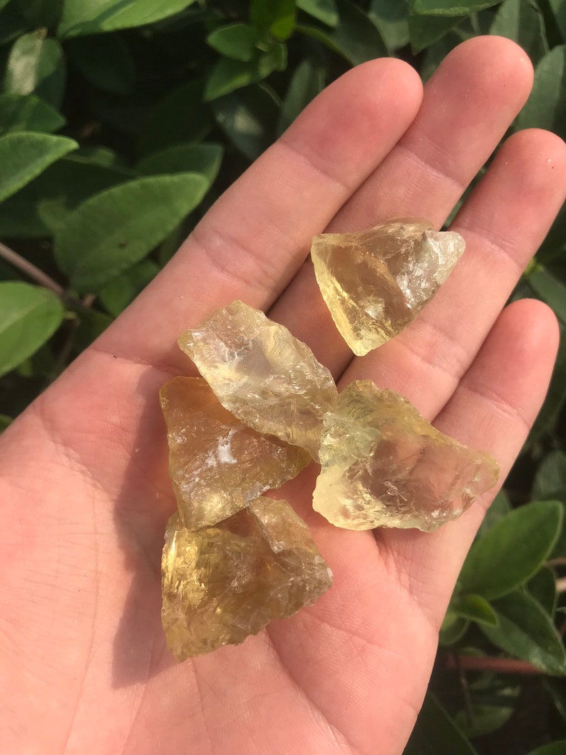 Raw Yellow Citrine Stones Rough Citrine Crystal Set Orange | Etsy