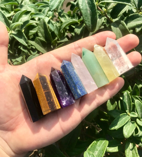 Beginner Crystal Tower Set Natural Real Point With Wooden - Etsy