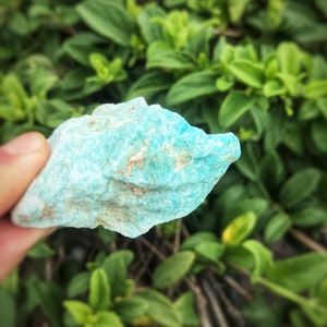 Raw Amazonite Stone Rough Light Blue Amazonite Crystal - Etsy