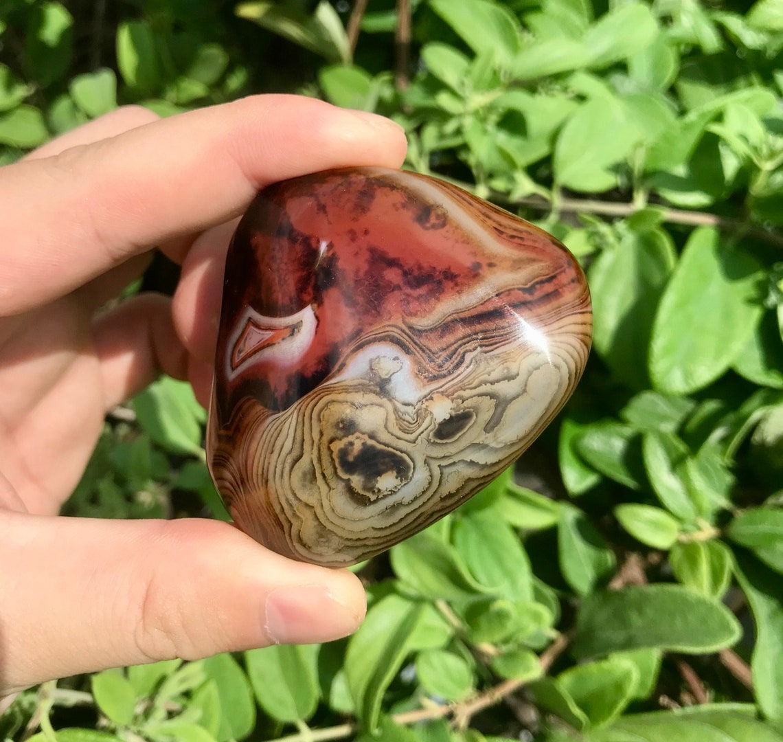 Sardonyx Palm Stone Large Sardonyx Agate Tumbled Stone - Etsy