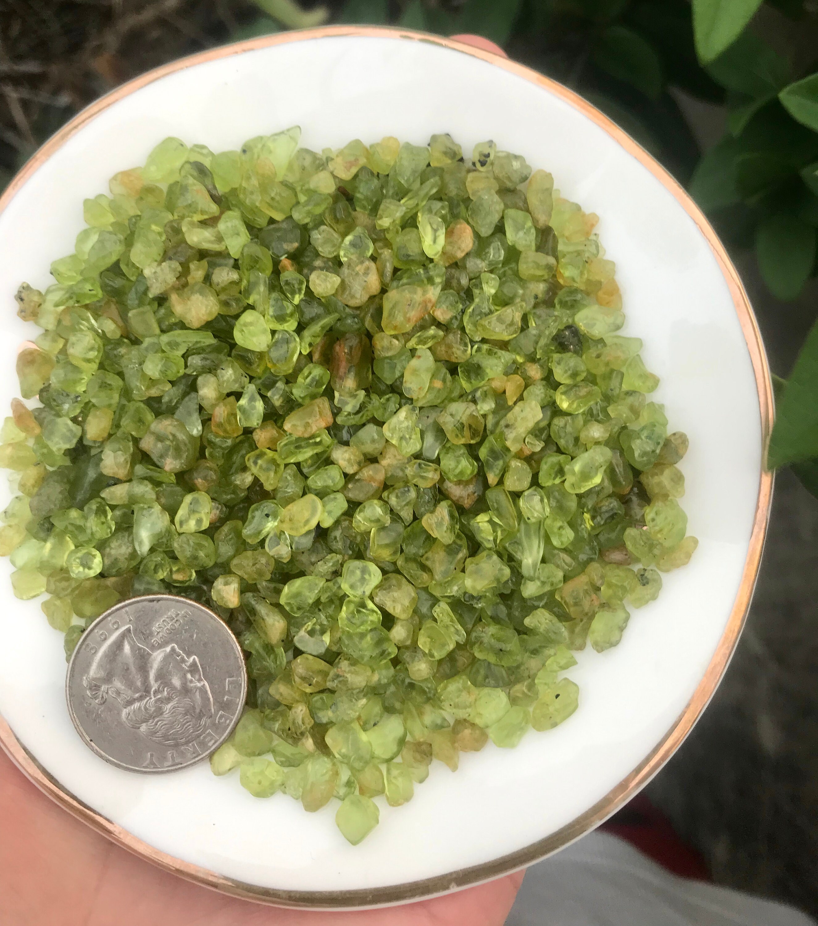 3-5mm Semi Tumbled Peridot Crystal Small Polished Peridot | Etsy