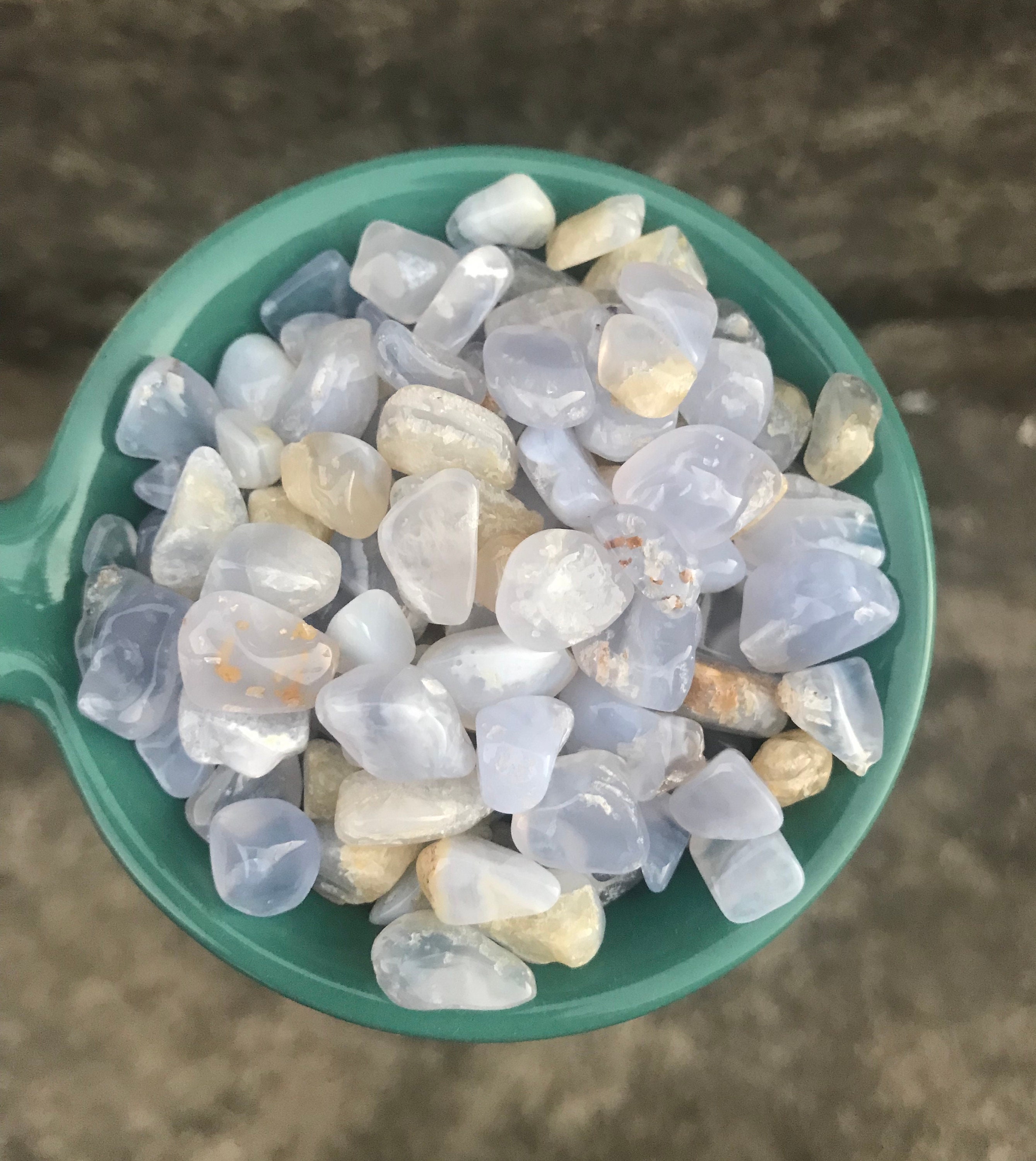 Blue Chalcedony Tumbled Stones Polished Chalcedony Crystal - Etsy