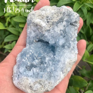 Raw Celestite Cluster - Madagascar Ocean Blue Celestite Geode - Healing ...