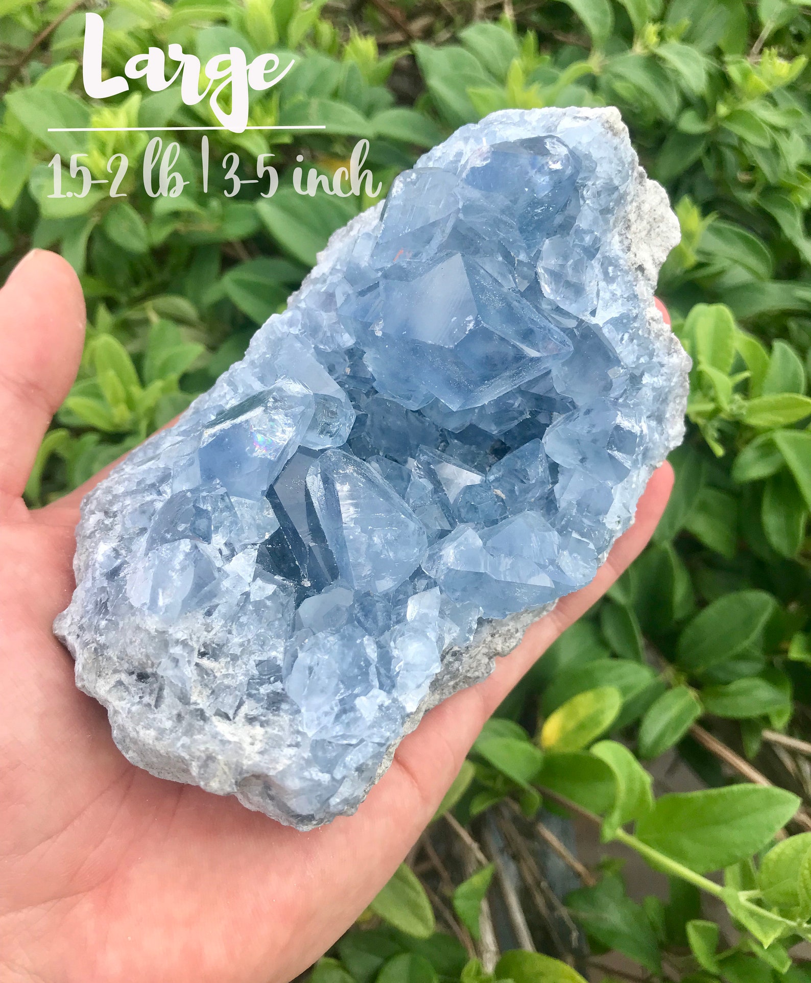 Raw Celestite Cluster - Madagascar Ocean Blue Celestite Geode - Healing ...