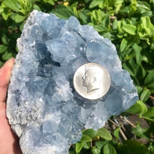 Raw Celestite Cluster - Madagascar Ocean Blue Celestite Geode - Healing ...