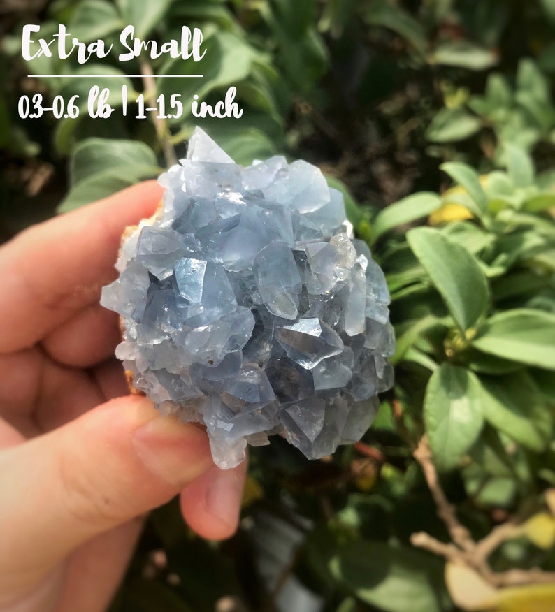 Raw Celestite Cluster - Madagascar Ocean Blue Celestite Geode - Healing ...