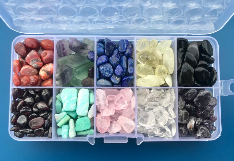 Mixed Small Tumbled Stones Kit10 Types Healing Crystal Sets - Etsy