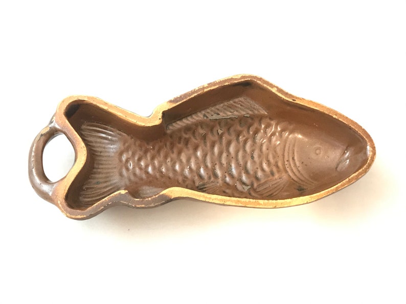 Vintage Fish Terrine Mold, Antique Redware Stoneware Earthenware Clay ...