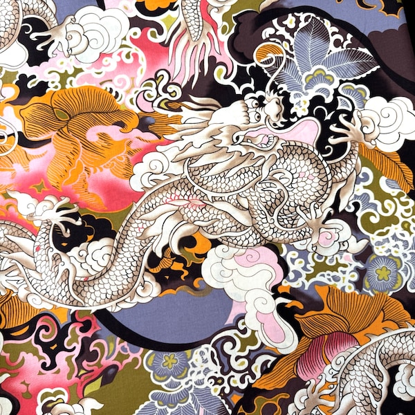 Asian Print Fabric - Etsy