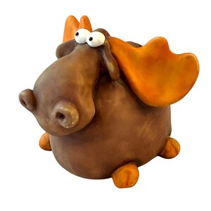 Vintage Paolo Chiari Moose Coin Bank, Resin Figure, Italy, Whimsical ...