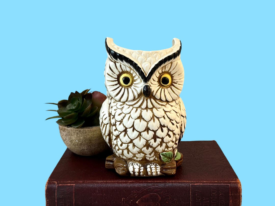 Vintage Owl Planter, Relpo Ceramic Bird Vase, 1970's Decor, House ...
