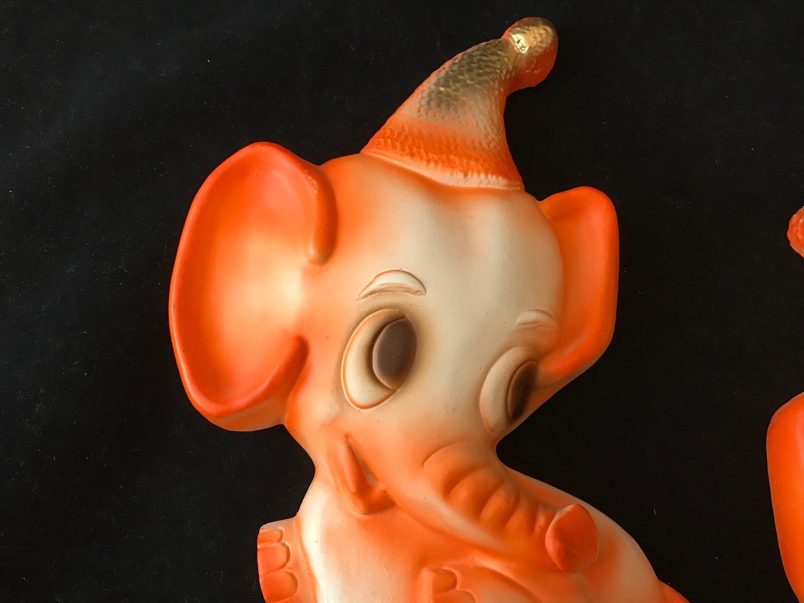 Vintage Elephant Chalkware Wall Hangings Plaques Kids - Etsy